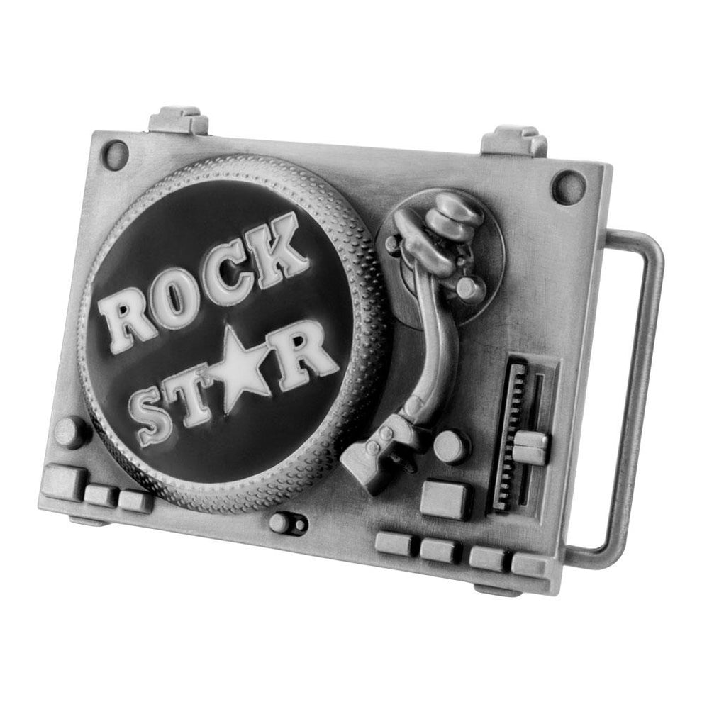 Creative Turn Table Rock Star Belt Buckle DJ Music Disc Design ...